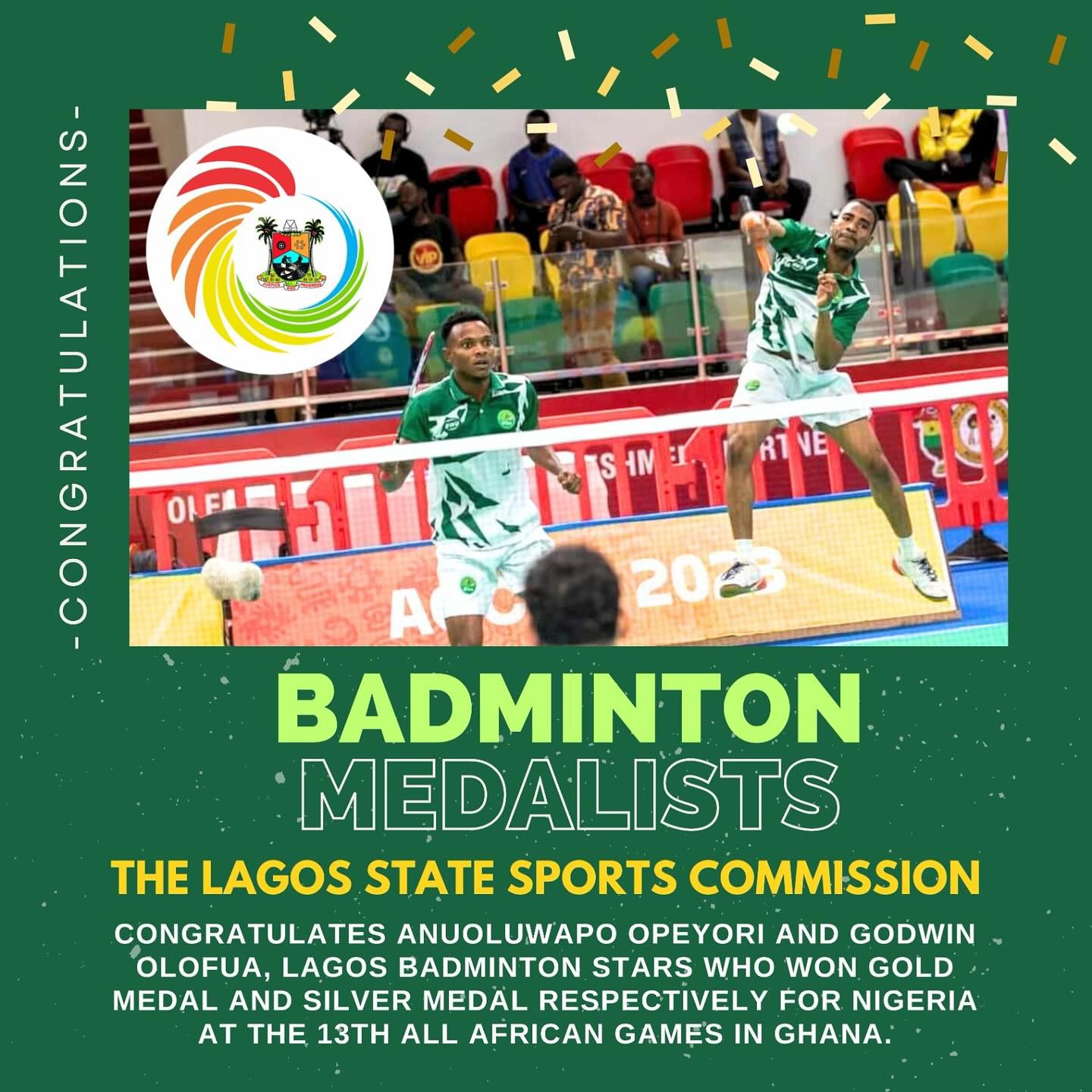 Lagos Boys Shine In Accra, Dominates All African Games Badminton ...